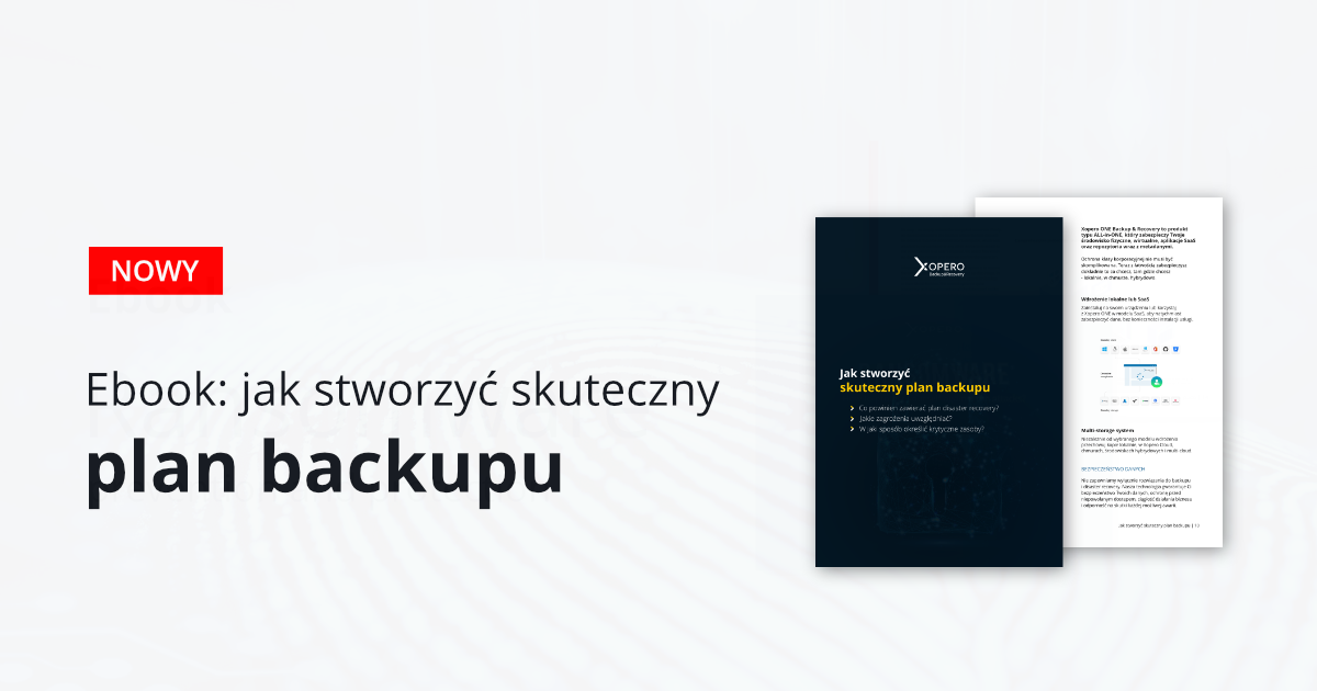 Skuteczny plan backupu - ebook | Xopero Software