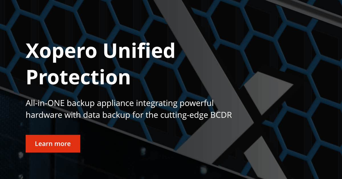 Xopero Unified Protection | Backup appliance